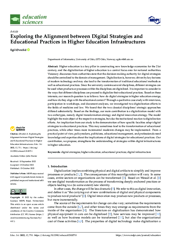 (PDF) Exploring the Alignment between Digital Strategies and ...
