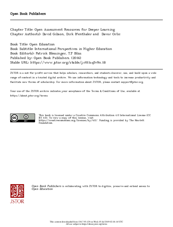 (PDF) 13. Open Assessment Resources for Deeper Learning