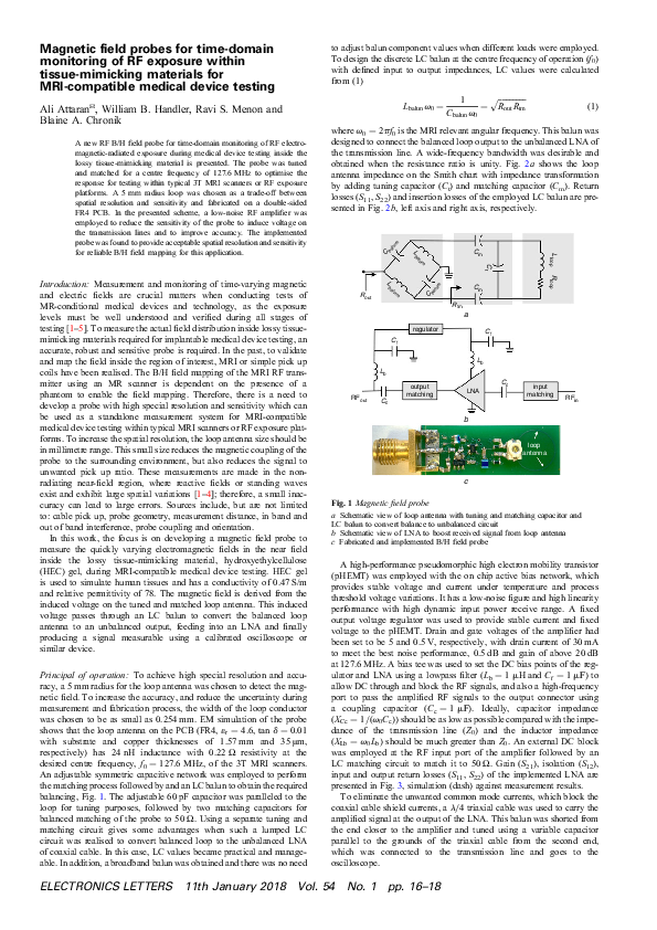 (PDF) Magnetic field probes for time-domain monitoring of RF exposure ...