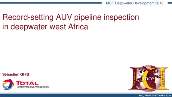 (PDF) Record-Setting AUV Pipeline Inspection in Deepwater West Africa ...