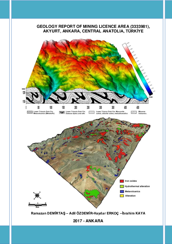 (PDF) Geology Report of Mining Licence Area (3333981), Akyurt, Ankara ...
