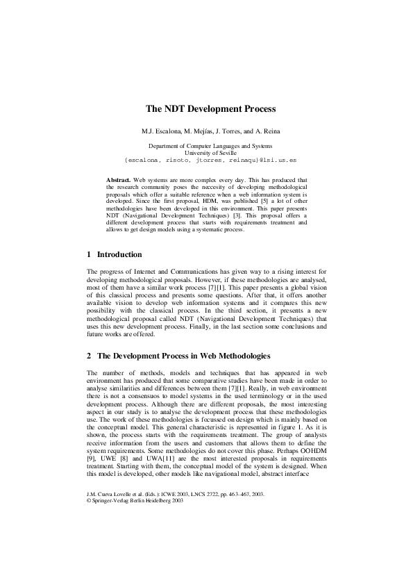 (PDF) Navigational Development Techniques for Web Systems