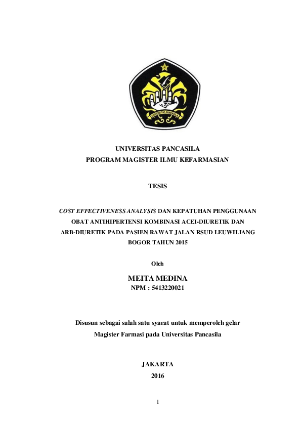(PDF) JURNAL TESIS MEITA MEDINA UNIVERSITAS PANCASILA MAGISTER FARMASI