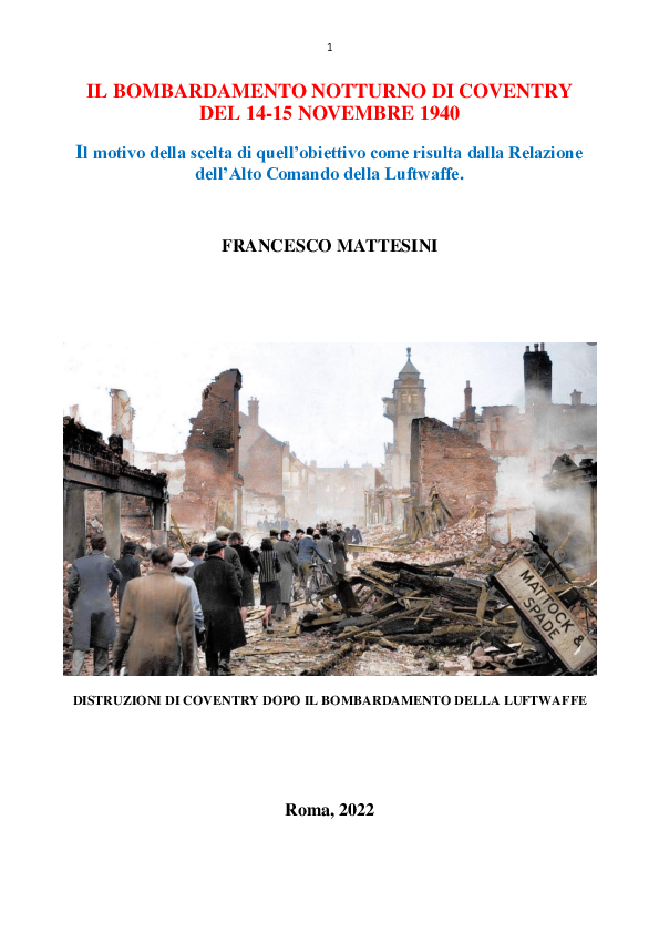(PDF) IL BOMBARDAMENTO NOTTURNO DI COVENTRY DEL 14-15 NOVEMBRE 1940 Il ... (PDF) IL BOMBARDAMENTO NOTTURNO DI COVENTRY DEL 14-15 NOVEMBRE 1940 Il ...