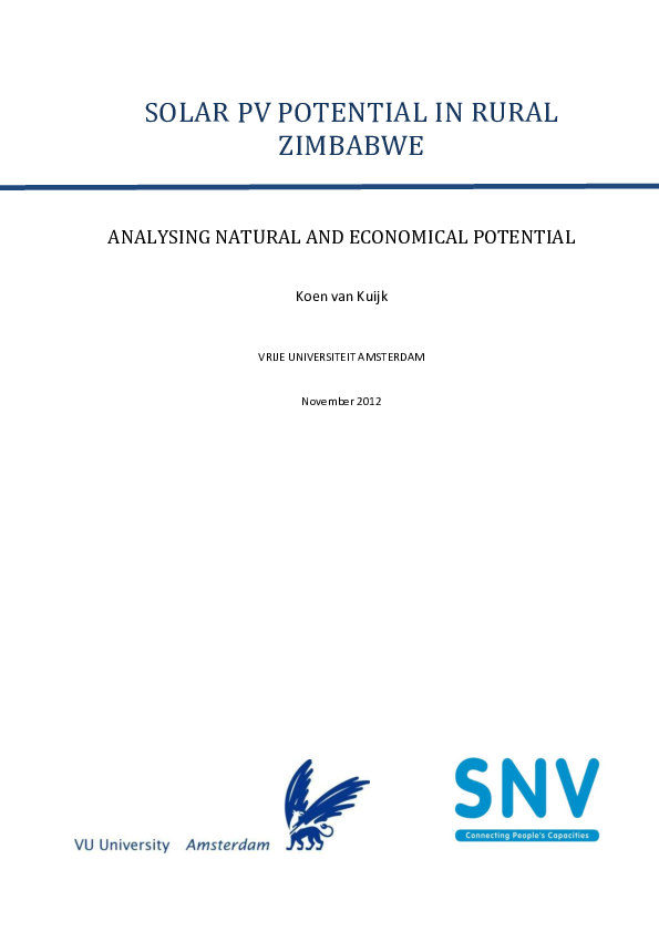 (PDF) Solar PV Potential in Rural Zimbabwe
