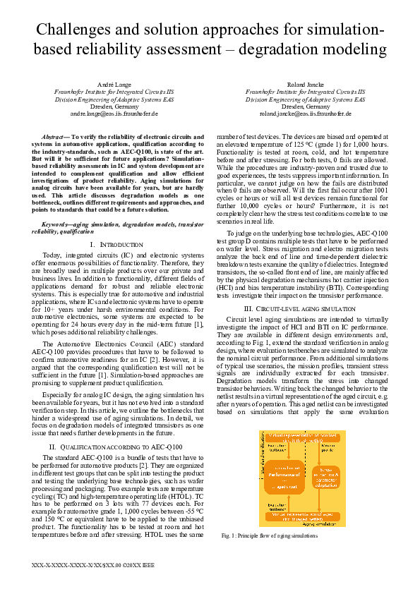 (PDF) Challenges and solution approaches for simulation-based reliability assessment ...