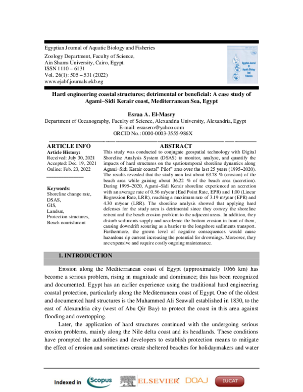 (PDF) Hard engineering coastal structures; detrimental or beneficial: A ...