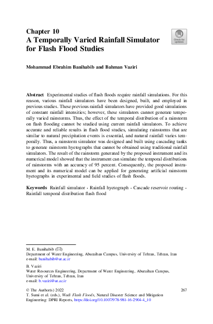 (PDF) A Temporally Varied Rainfall Simulator for Flash Flood Studies