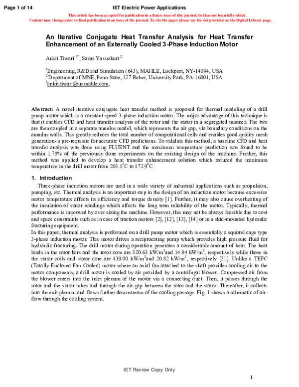 (PDF) Iterative conjugate heat transfer analysis for heat transfer ...