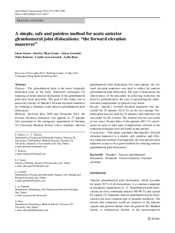 (PDF) A simple, safe and painless method for acute anterior ...