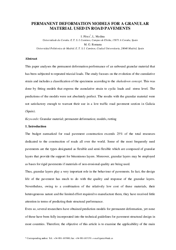 (PDF) Permanent deformation models for a granular material used in road ...