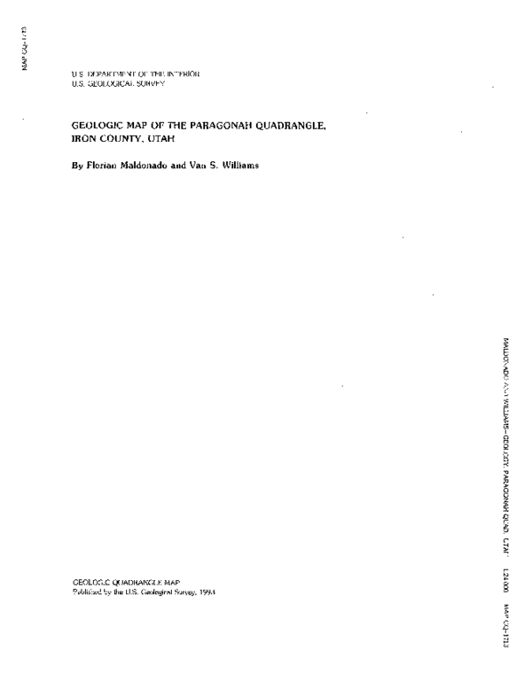 (PDF) Geologic map of the Paragonah quadrangle, Iron County, Utah