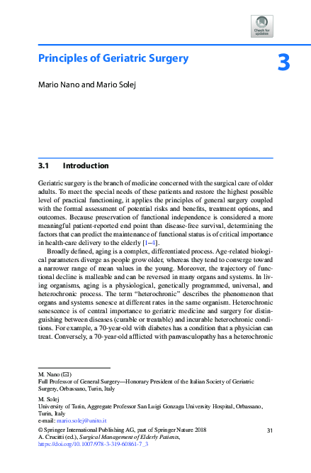 (PDF) Principles of Geriatric Surgery
