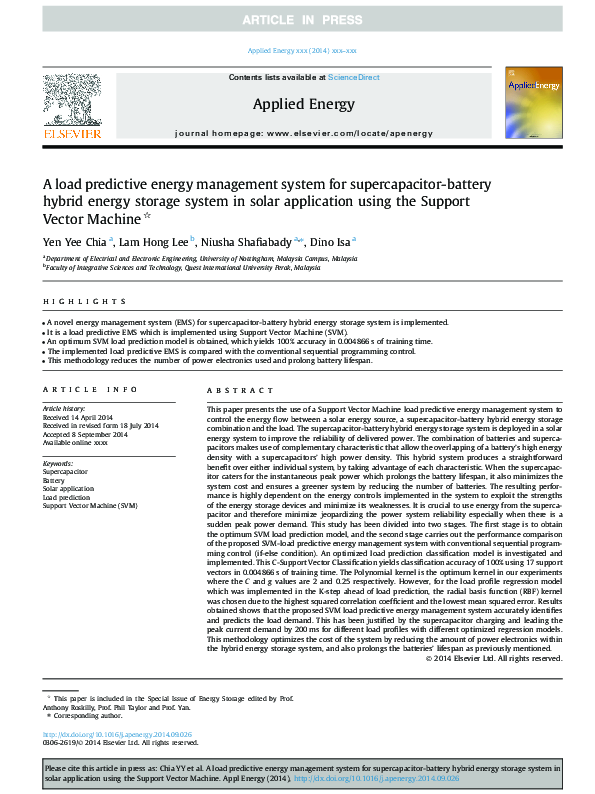 (PDF) A load predictive energy management system for supercapacitor-battery hybrid energy ...