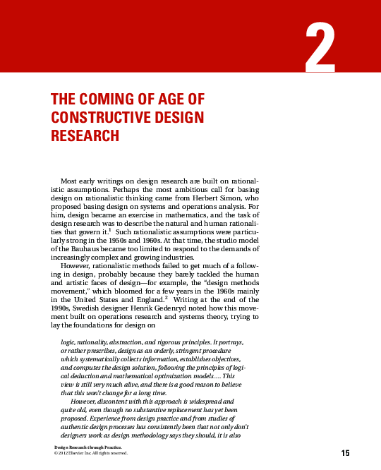 (PDF) The Coming of Age of Constructive Design Research