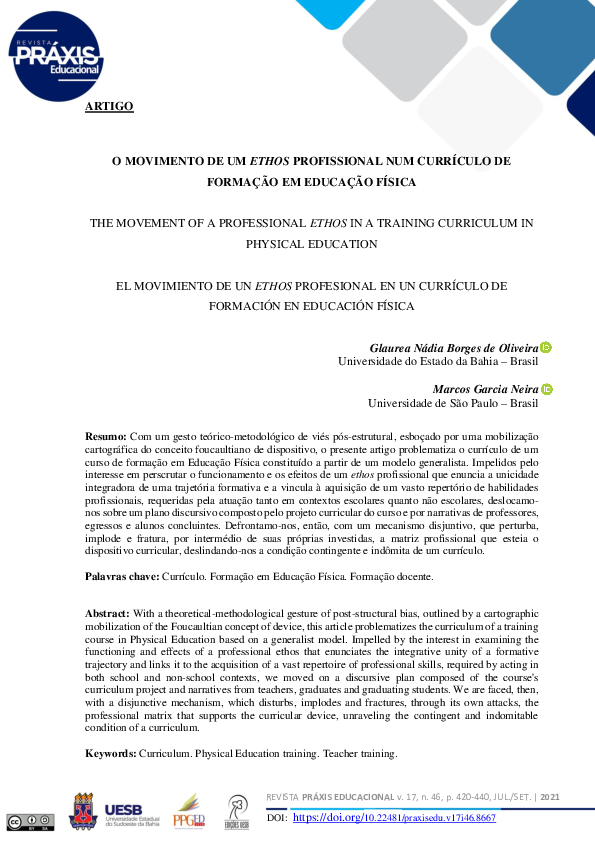 (PDF) The movement of a professional ethos in a training curriculum in ...