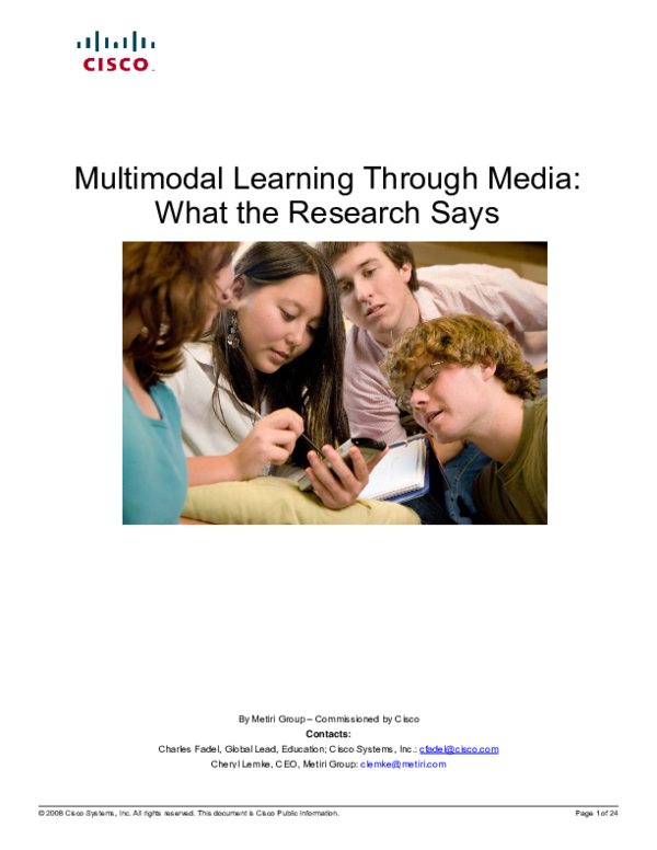 (PDF) Multimodal Learning Through Media