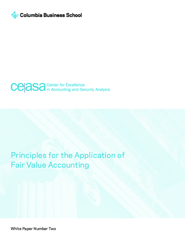 (PDF) Principles for the Application of Fair Value Accounting