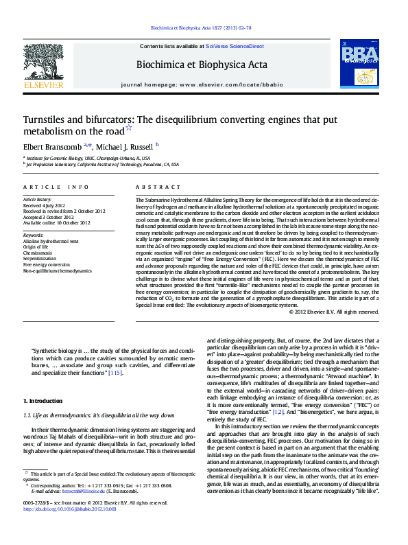 (PDF) Turnstiles and bifurcators: The disequilibrium converting engines ...