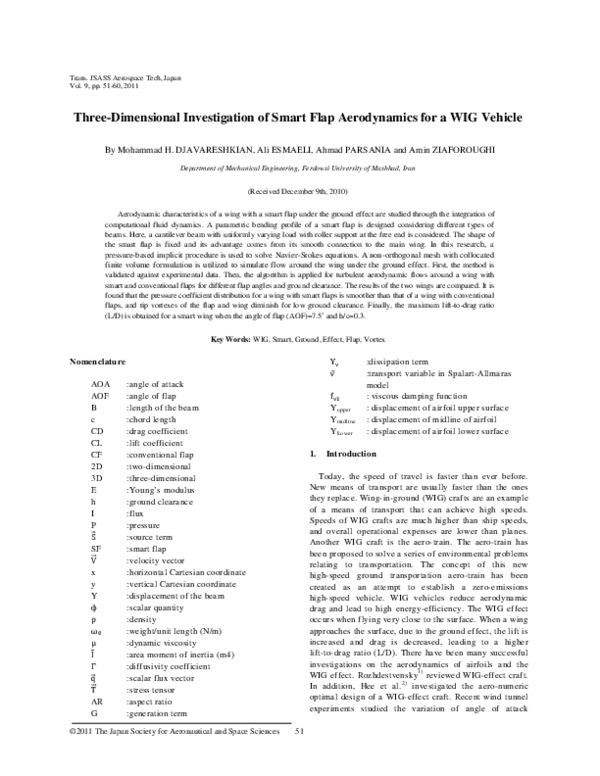 (PDF) three- dimentional investigation of smart flap aerodynamic for a ...
