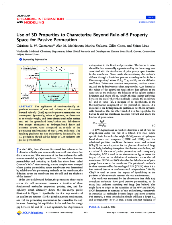 (PDF) Use of 3D Properties to Characterize Beyond Rule-of-5 Property ...