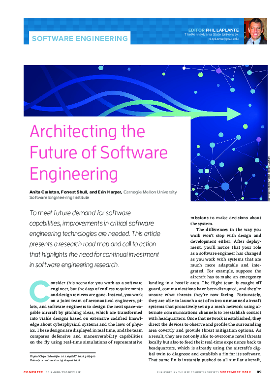 (PDF) Architecting the Future of Software Engineering