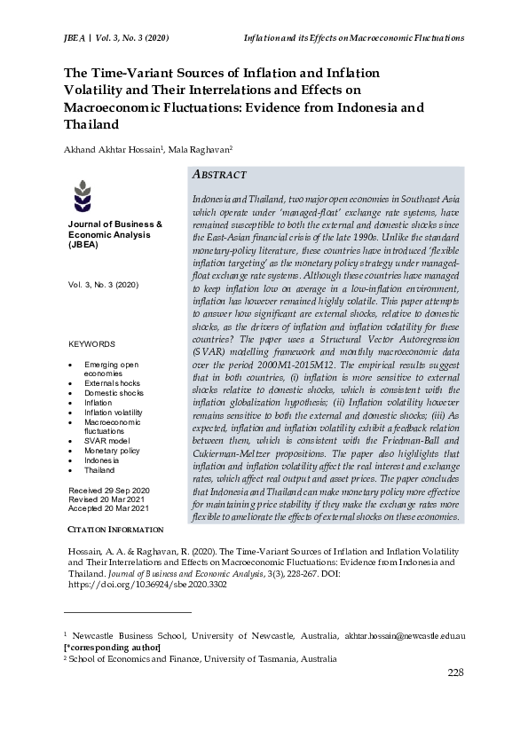(PDF) The Time-Variant Sources of Inflation and Inflation Volatility ...