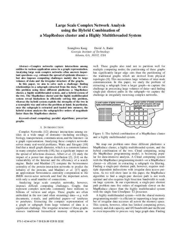 (PDF) Large Scale Complex Network Analysis using the Hybrid Combination of a MapReduce cluster ...