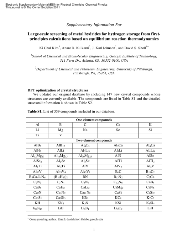 (PDF) Large-scale screening of metal hydrides for hydrogen storage from ...