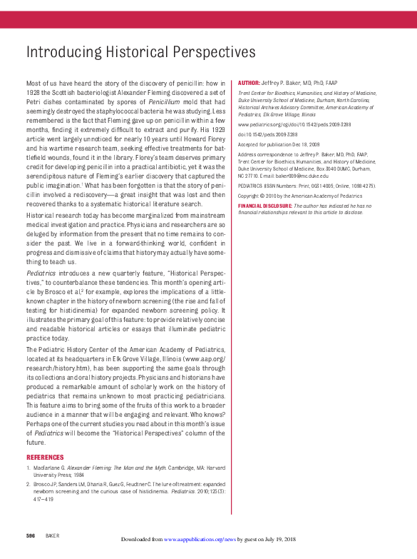 (PDF) Introducing Historical Perspectives