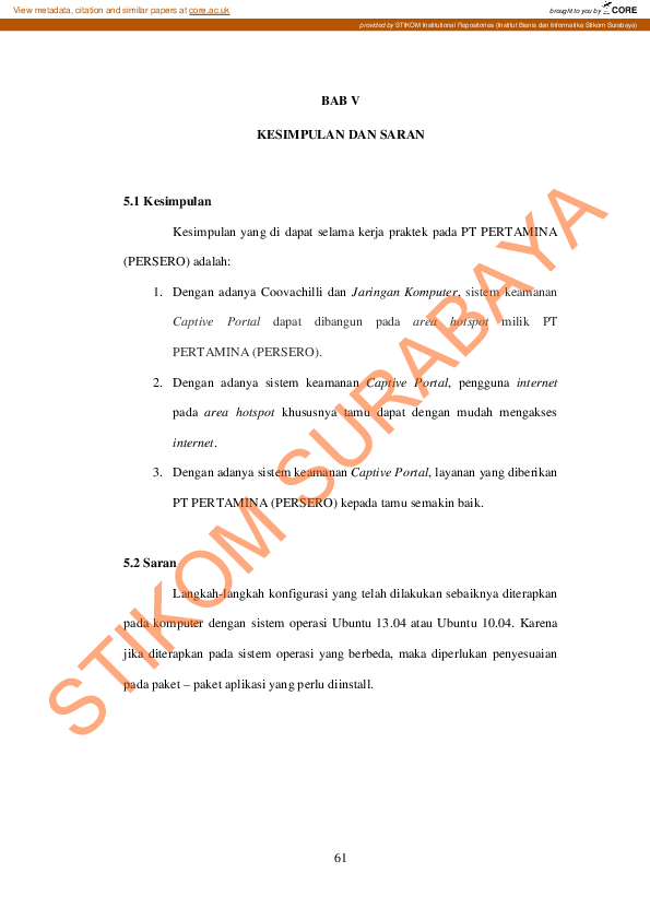 (PDF) LKP : Perancangan Coovachilli dan Jaringan Komputer untuk Sistem ...