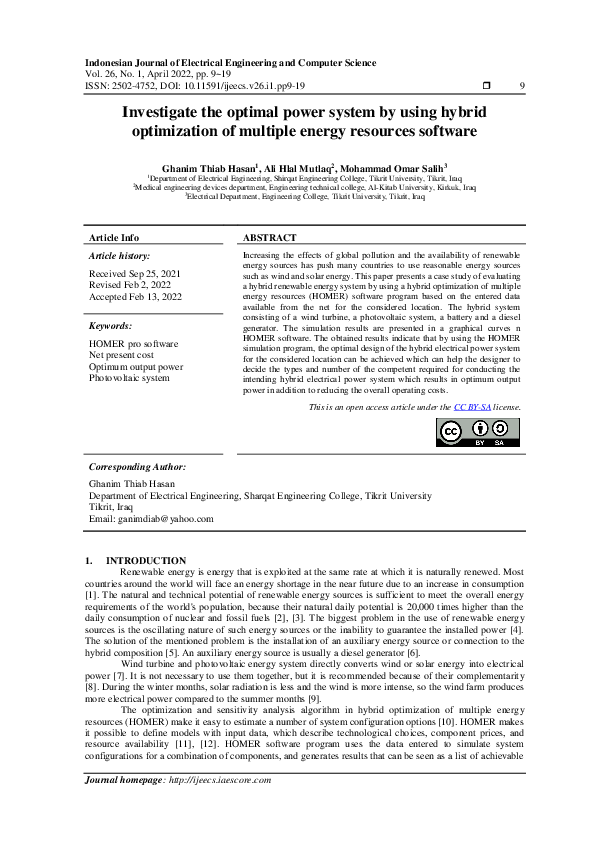 (PDF) Investigate the optimal power system by using hybrid optimization of multiple energy ...