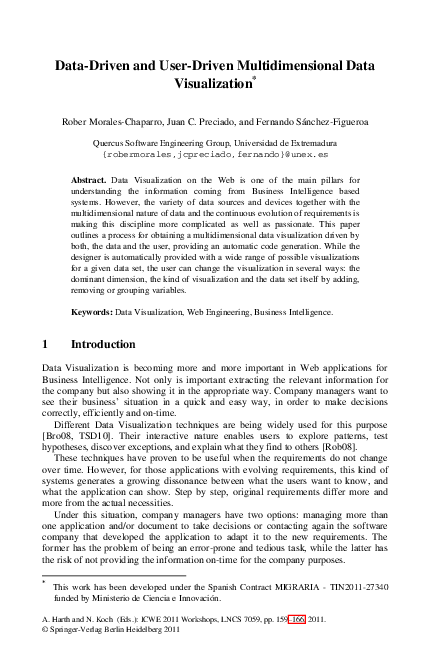 (PDF) Data-Driven and User-Driven Multidimensional Data Visualization