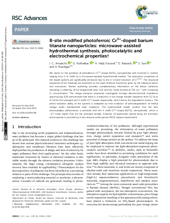 (PDF) B-site modified photoferroic Cr3+-doped barium titanate ...