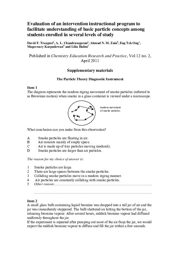 (PDF) Evaluation of an intervention instructional program to facilitate understanding of basic ...