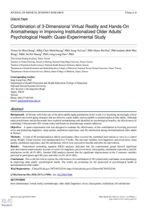 (PDF) Effectiveness of a Combination of Three-dimensional Virtual Reality and Hands-on ...