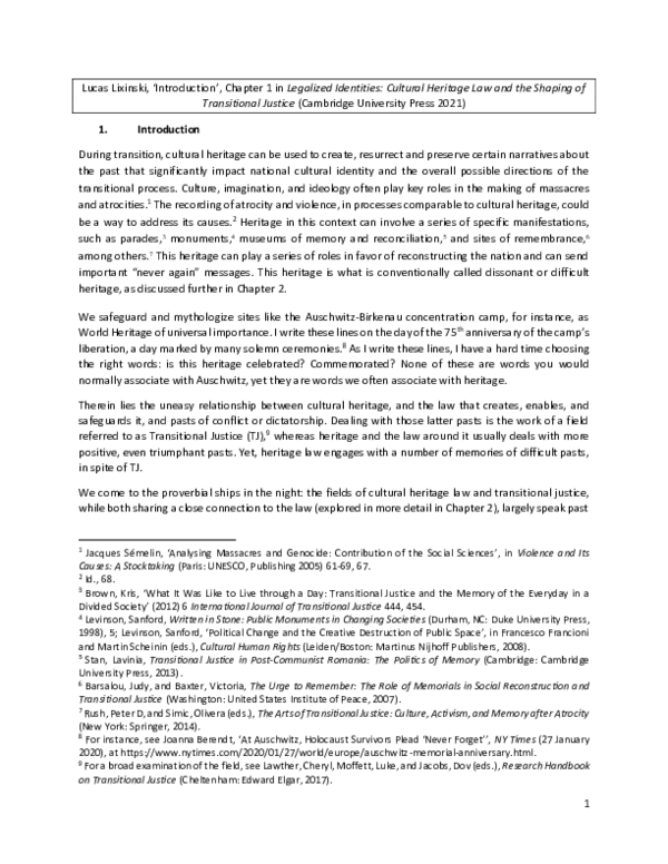 (PDF) Lucas Lixinski, ‘Introduction’, Chapter 1 in Legalized Identities ...