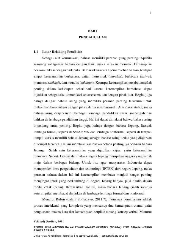 (PDF) Teknik Mind Mapping Dalam Pembelajaran Membaca (Dokkai) Bahasa ...