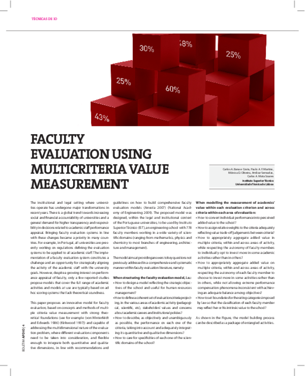 (PDF) Evaluation Using Multicriteria Value Measurement