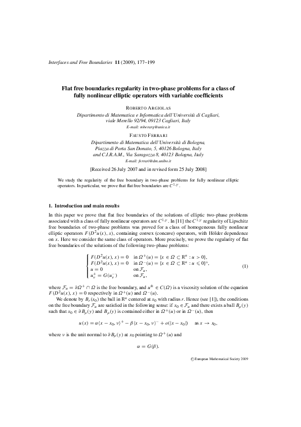 (PDF) Flat free boundaries regularity in two-phase problems for a class of fully nonlinear ...