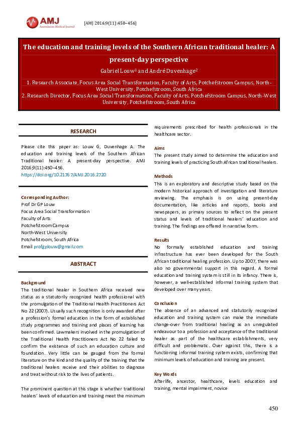 (PDF) The education and training levels of the South African ...
