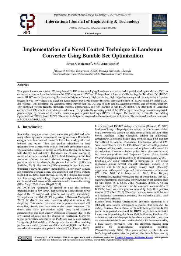 (PDF) Implementation of a Novel Control Technique in Landsman Converter ...