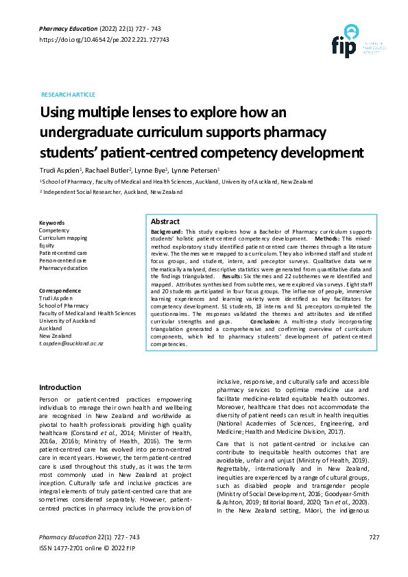 (PDF) Using multiple lenses to explore how an undergraduate curriculum ...