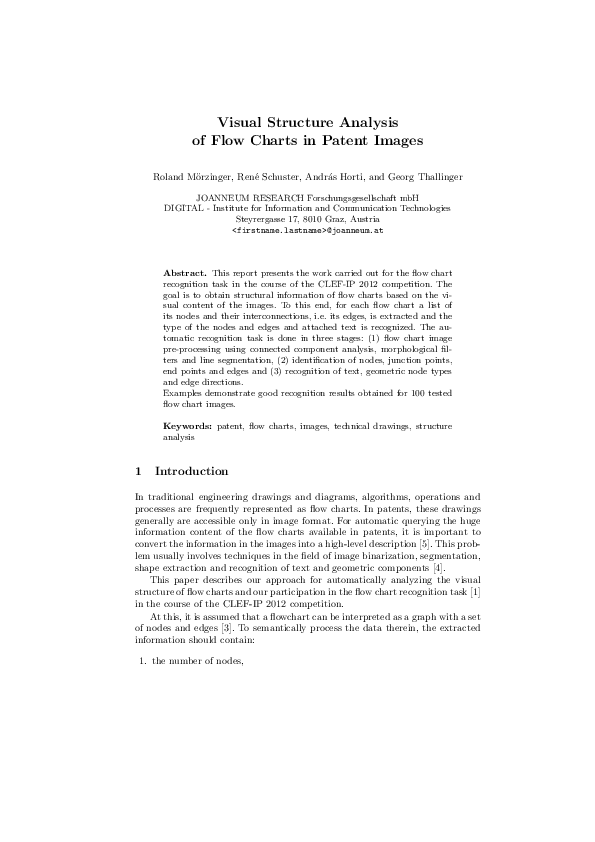 (PDF) Visual Structure Analysis of Flow Charts in Patent Images