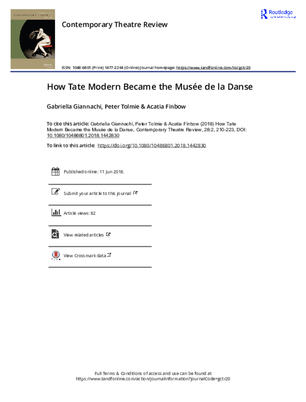 (PDF) How Tate Modern Became the Musée de la Danse