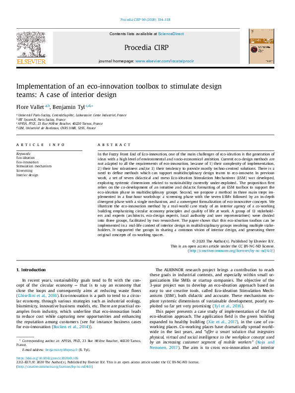 (PDF) Implementation of an eco-innovation toolbox to stimulate design ...