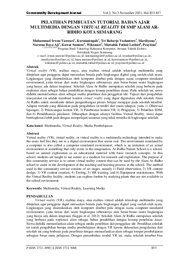 (PDF) Pelatihan Pembuatan Tutorial Bahan Ajar Multimedia Dengan Virtual ...