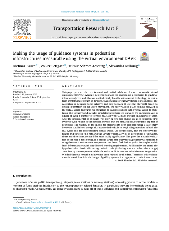 (PDF) Making the usage of guidance systems in pedestrian ...