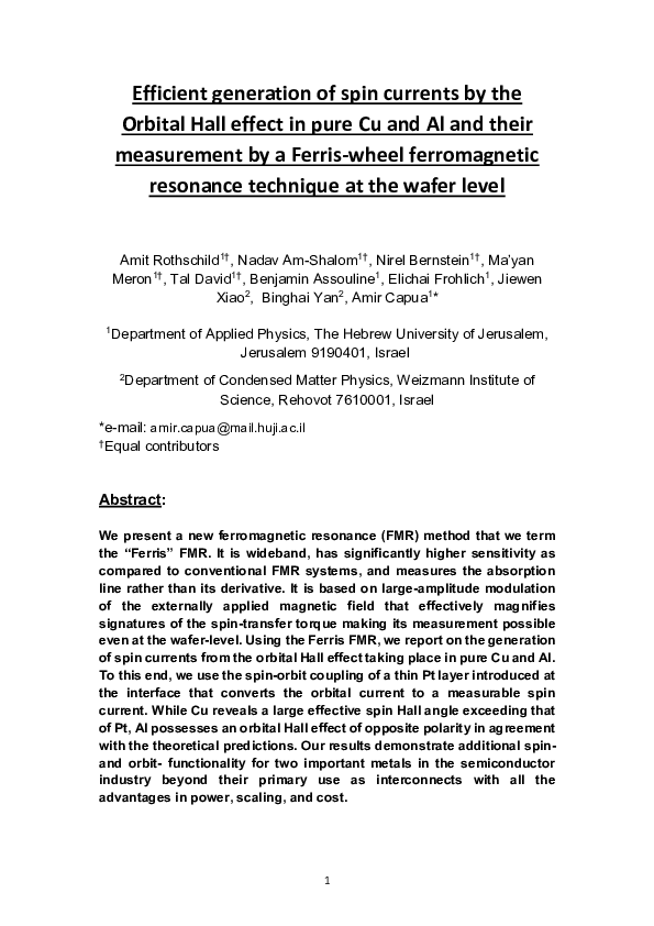 Pdf Efficient Generation Of Spin Currents By The Orbital Hall Effect