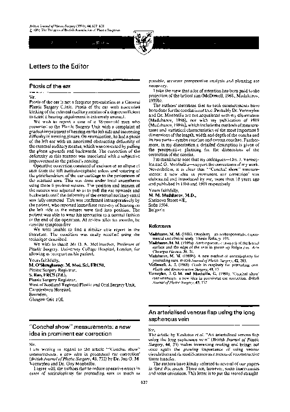 (PDF) An arterialised venous flap using the long saphenous vein